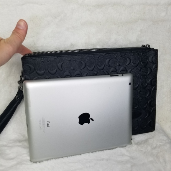 Coach | Bags | Coach Signature Leather Business Pouch Bag | Poshmark